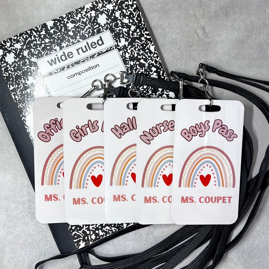 Classroom Passes, Boho Classroom, Classroom Decor, Personalized Passes ...