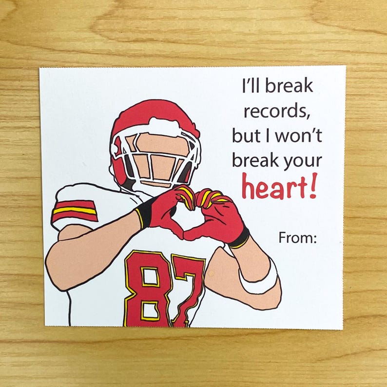 Chiefs Themed Valentine’s Day Cards Set - Etsy