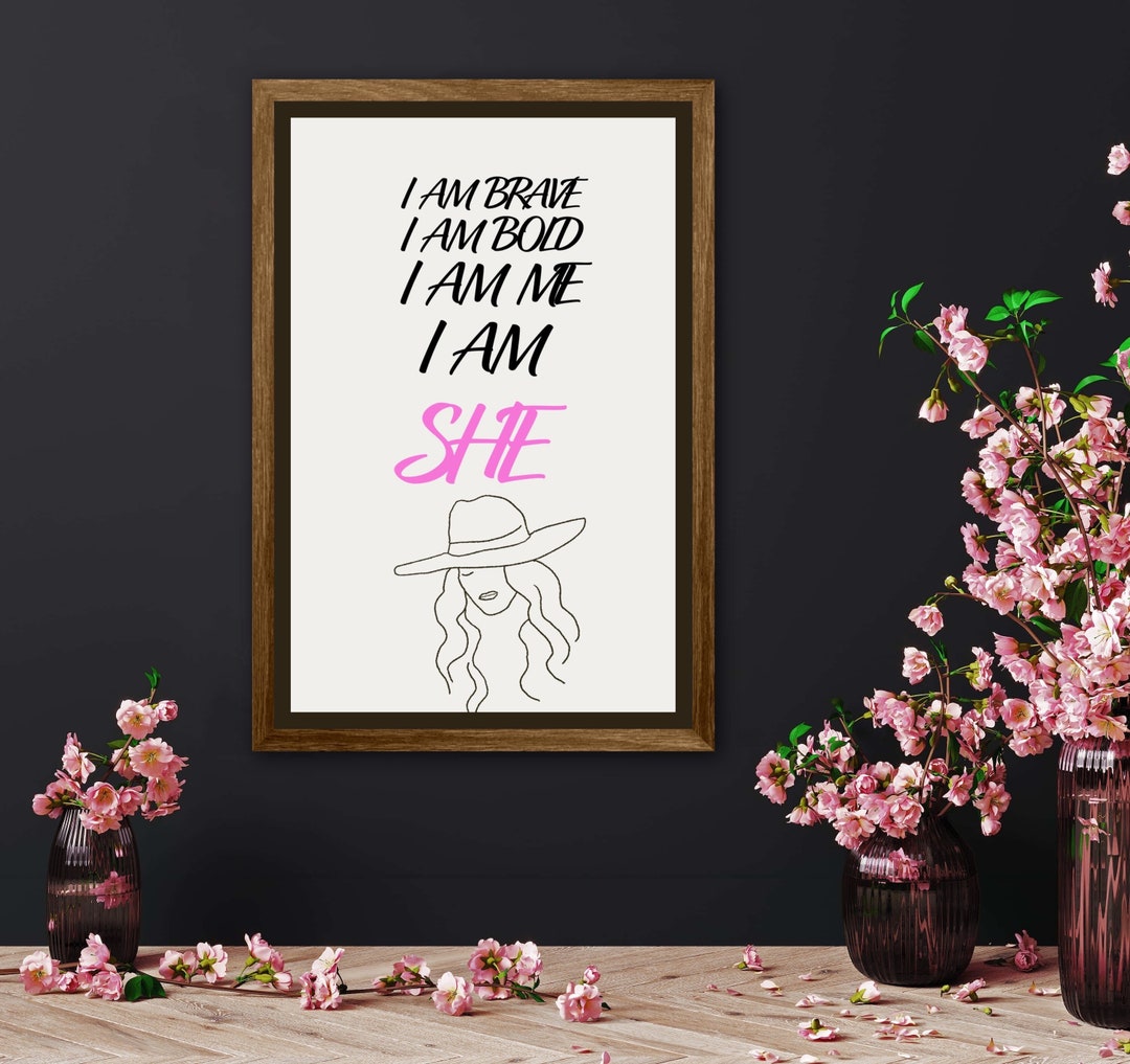 Women's Inspirational Art Print, Motivational Print, Wall Art Quote ...