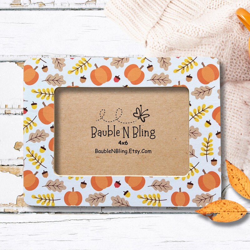 White Pumpkin Photo Frame - Etsy