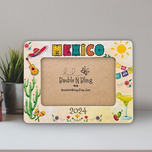 Personalized Mexico Picture Frame, Vacation Photo Frame, Wedding Gift ...