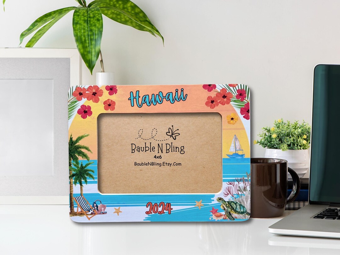 Personalized Hawaii Vacation Picture Frame, 4x6 Photo Frame, Family ...