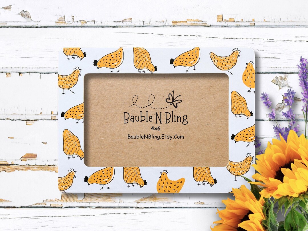 Chicken Picture Frame, Hen Photo Frame, Gift for Chicken Lover ...
