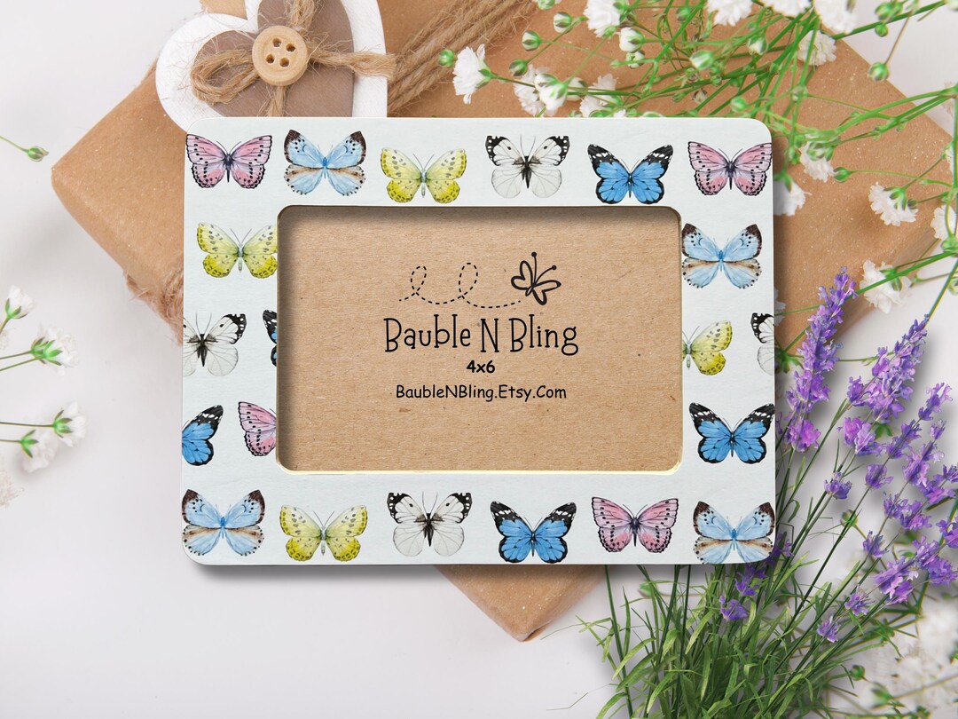 Butterfly Picture Frame, Butterfly Photo Frame, Gift for Mom, Mother's ...