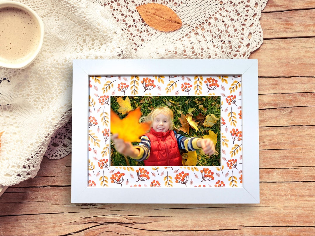 Fall Picture Frame, Autumn Leaves Photo Frame, Fall Wall Decor ...
