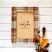 Fall Picture Frame Fall Plaid Picture Frame Plaid Picture - Etsy