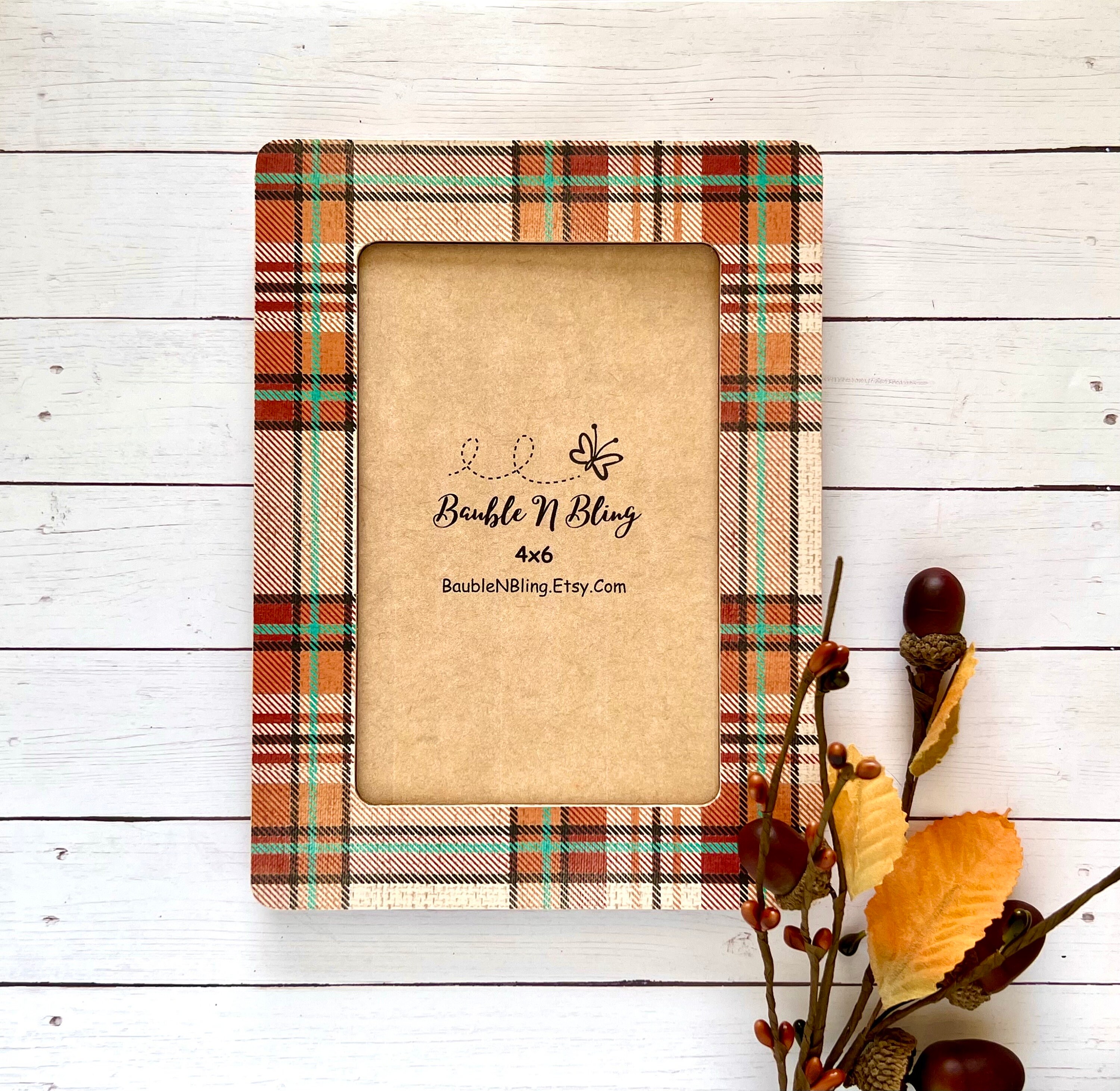 Fall Picture Frame Fall Plaid Picture Frame Plaid Picture - Etsy