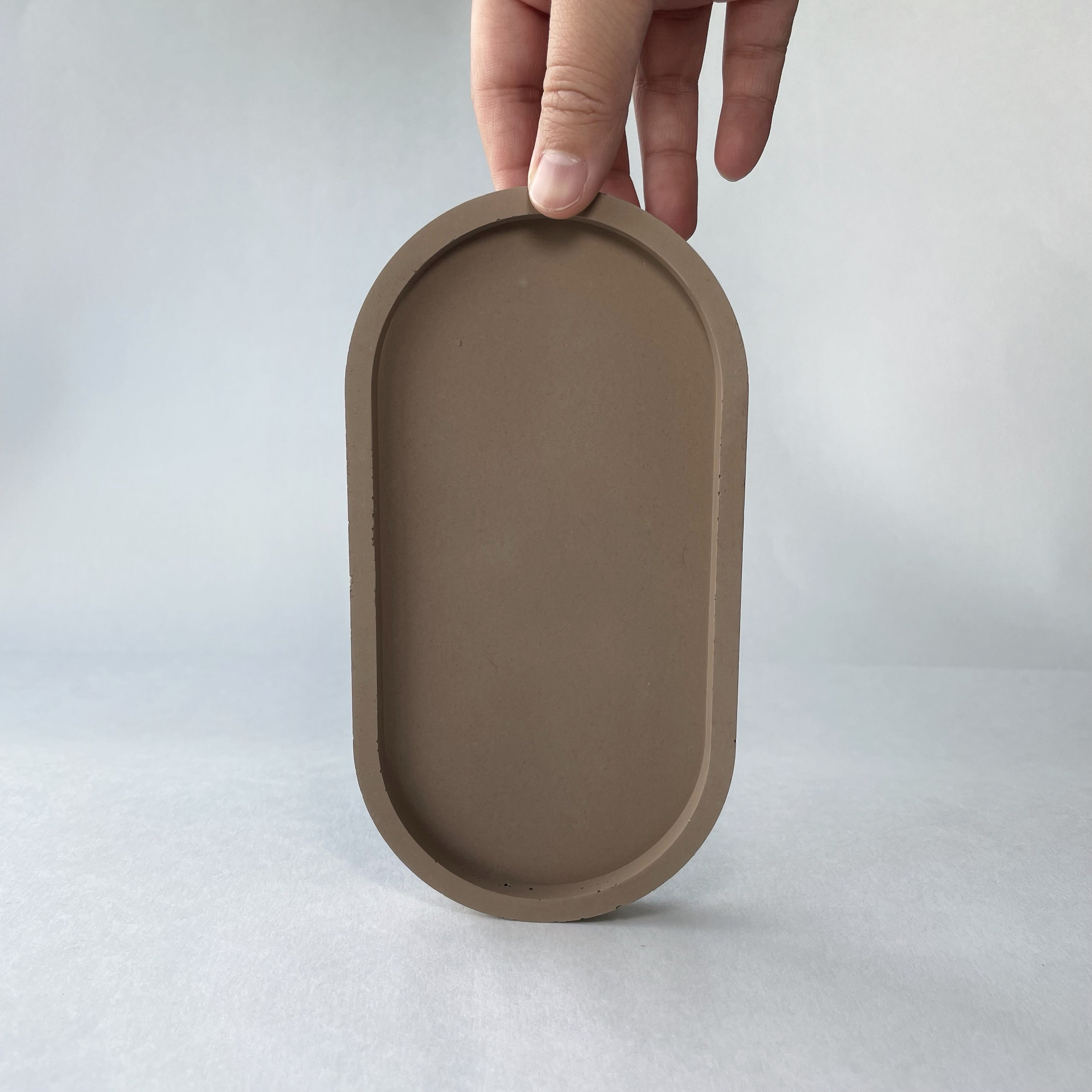 Concrete Tray | Oval Concrete Tray | Modern Minimalist | Jewelry Catch ...