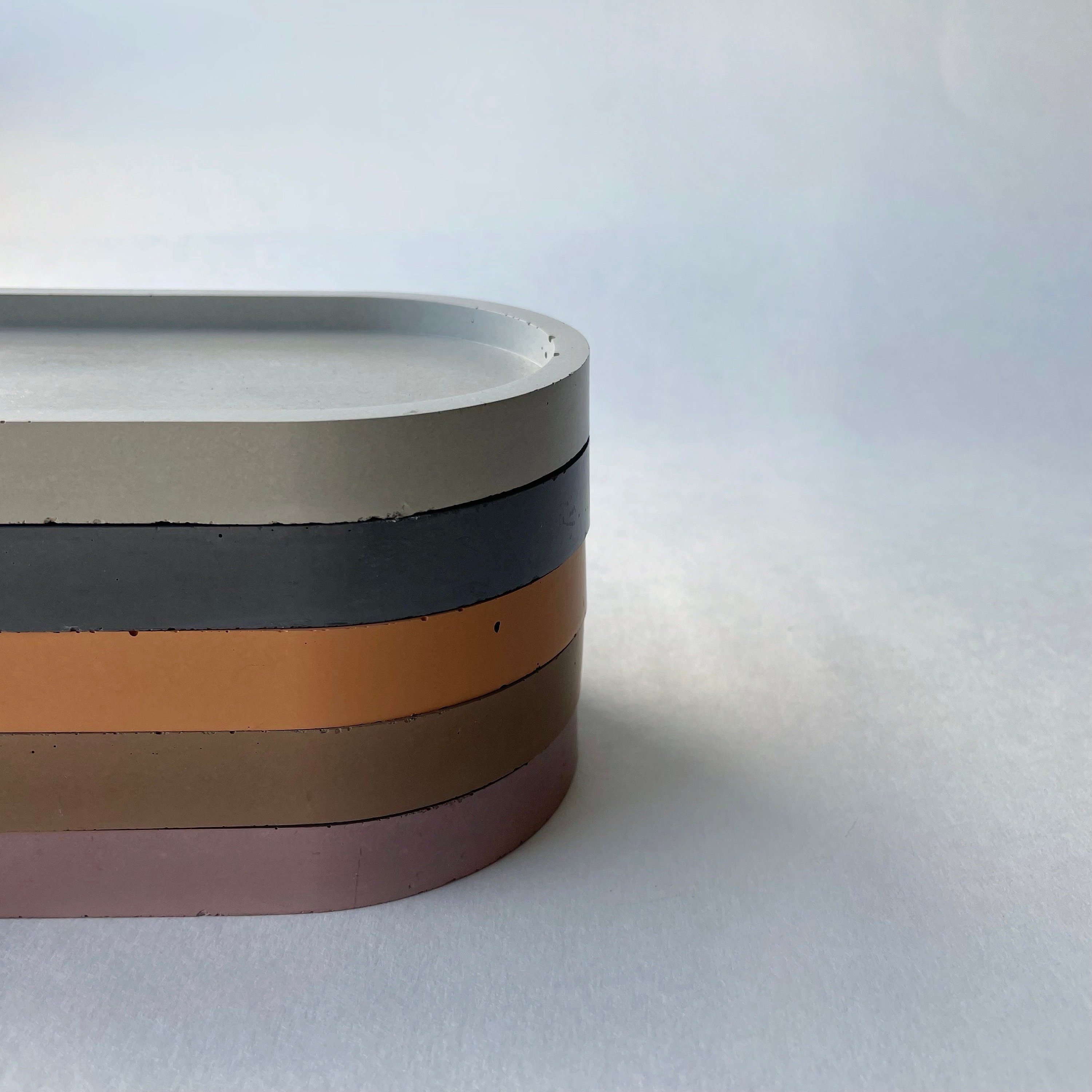 Concrete Tray | Oval Concrete Tray | Modern Minimalist | Jewelry Catch ...