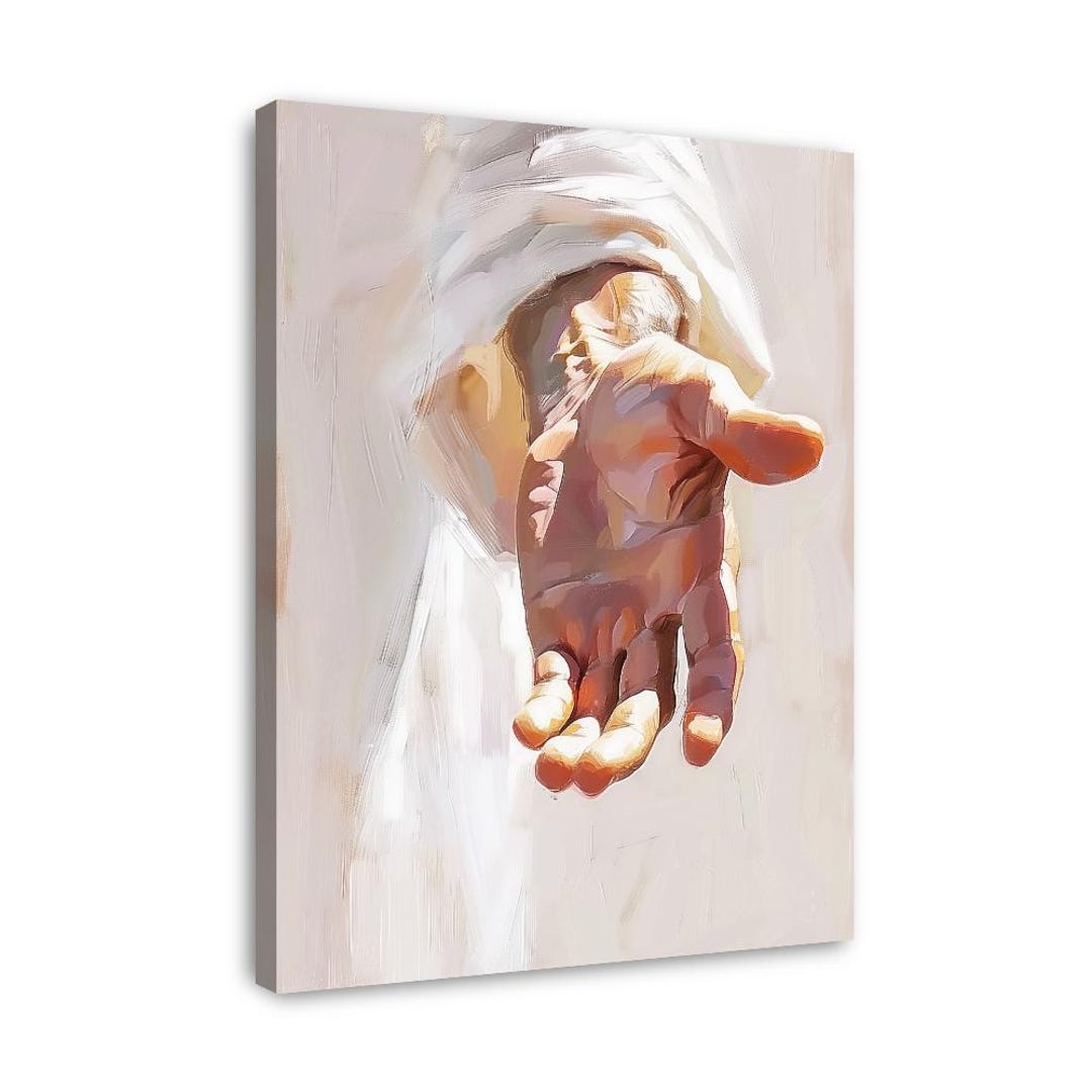 Jesus Hand - Inspirational Christian Art Print, Spiritual Home Decor ...
