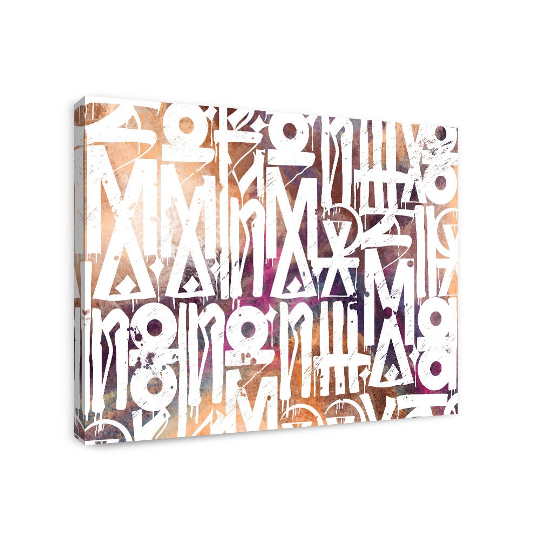 Retna Art Canvas, Retna Canvas Poster, Caligraphy Print, Letters Wall ...