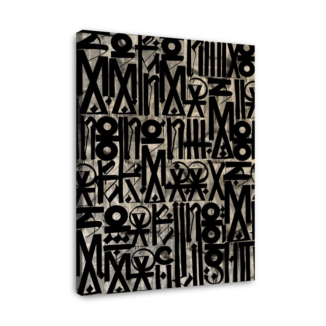 Retna Art Canvas, Retna Canvas Poster, Caligraphy Print, Letters Wall ...
