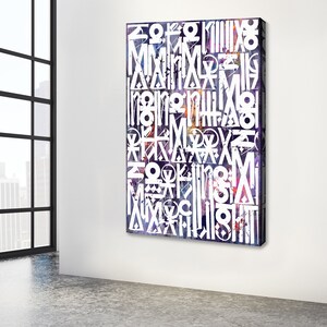 Retna Art Canvas, Retna Canvas Poster, Caligraphy Print, Letters Wall ...