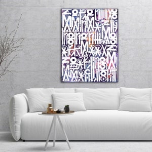Retna Art Canvas, Retna Canvas Poster, Caligraphy Print, Letters Wall ...