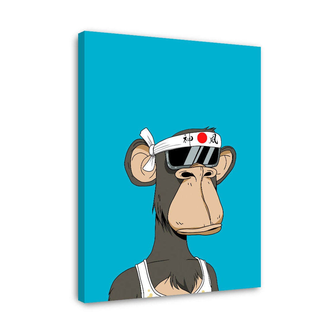 BAYC NFT Print 7274 Collection Crypto Wall Art Framed Canvas Perfect ...