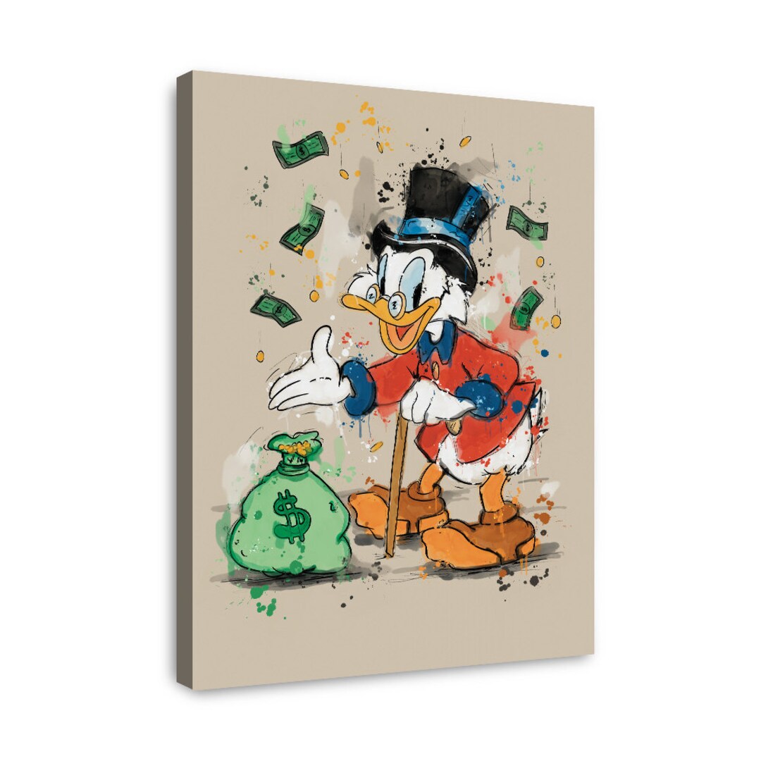 Money Print, Motivational Canvas, Cartoon Poster, Millionaire Mindset ...