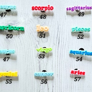 Zodiac Jibbitz Whats Your Star Sign Baby Aries Taurus Gemini Cancer Leo ...