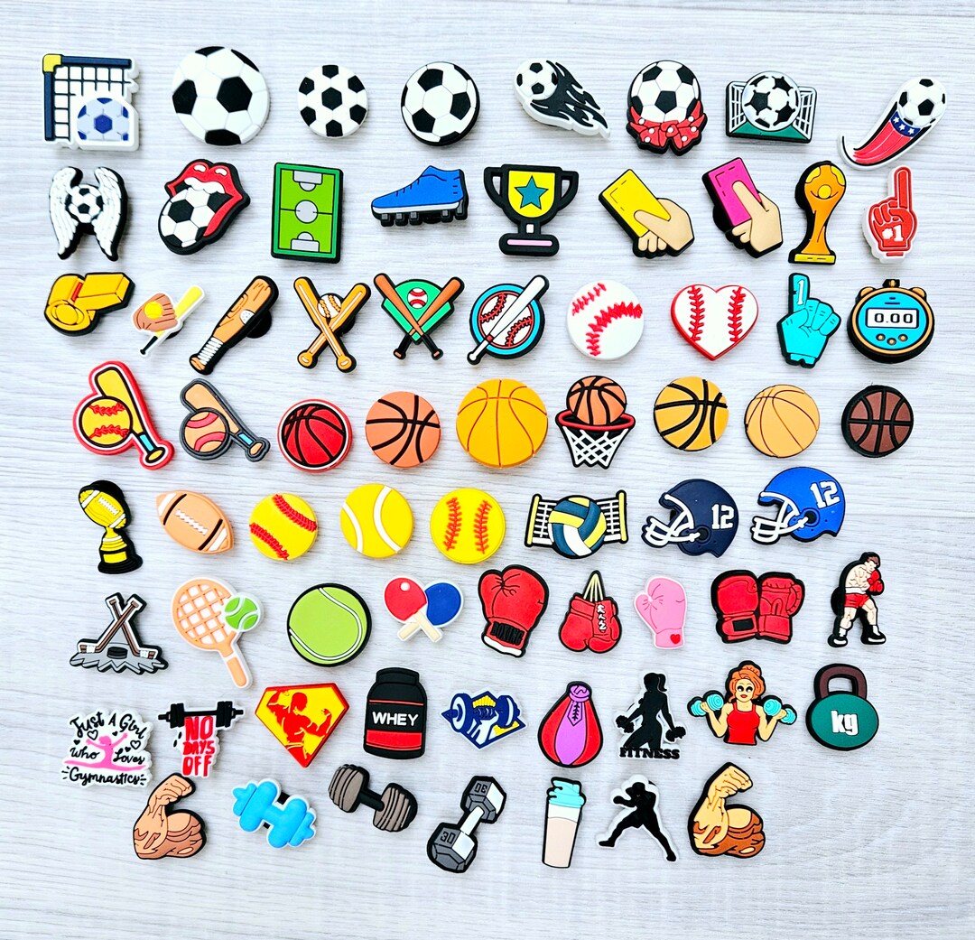 Sports Jibbitz Croc Shoe Charms Accessories Football Field Cricket ...