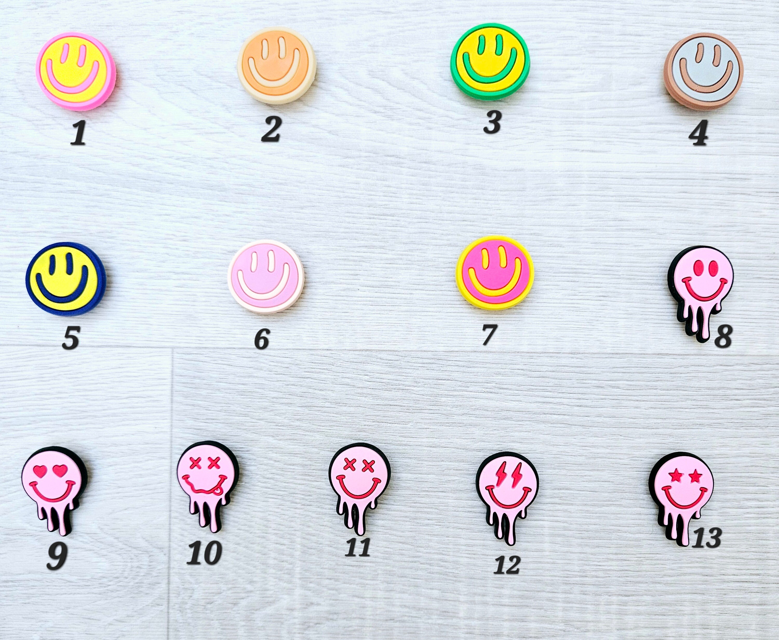 Smiley Face Jibbitz Brooches Fashion Accessory Funky Funny Jibz Crocs ...