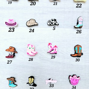 Cowboy and Leopard Print Jibbitz Croc Shoe Charms Accessories Cowgirl ...