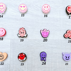 Smiley Face Jibbitz Brooches Fashion Accessory Funky Funny Jibz Crocs ...