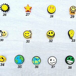 Smiley Face Jibbitz Brooches Fashion Accessory Funky Funny Jibz Crocs ...