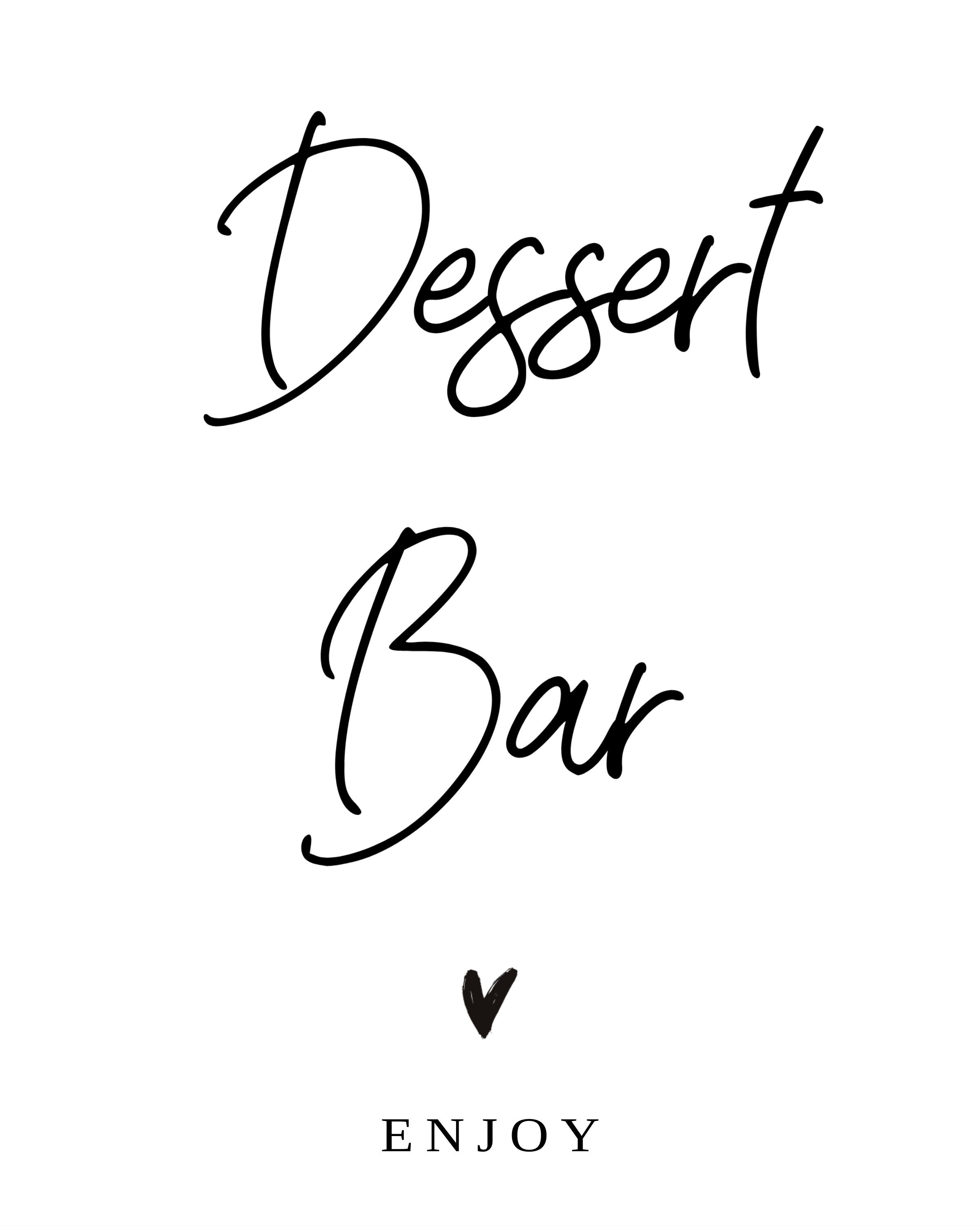 Dessert Bar Sign, Printable Dessert Table Sign, Dessert Table Decor ...