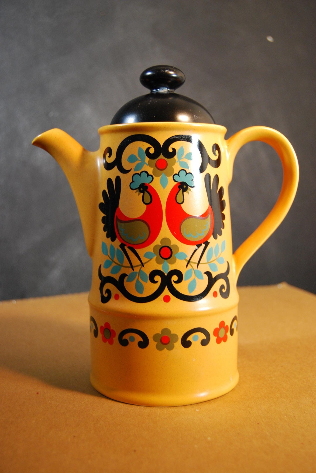VINTAGE SADLER TEAPOT 1970's Boho Rooster Tea/coffee Pot - Etsy
