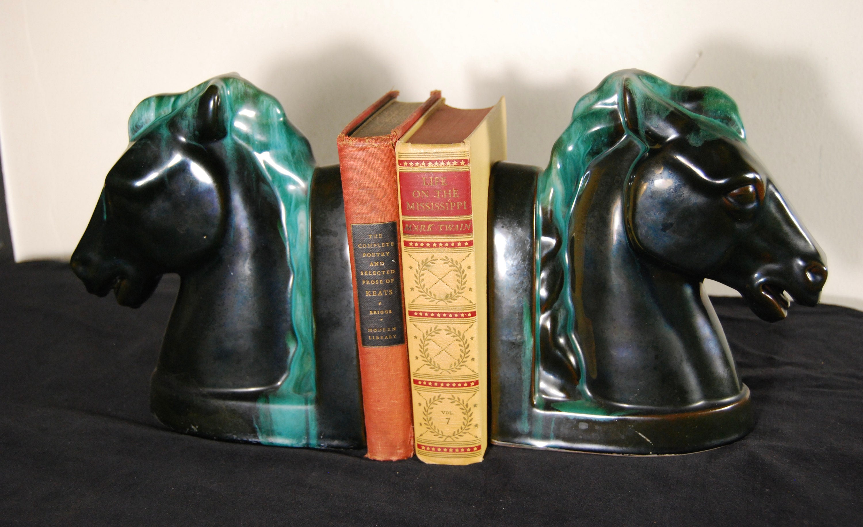 BMP HORSE BOOKENDS Blue Mountain Pottery Horse Head Bookends - Etsy