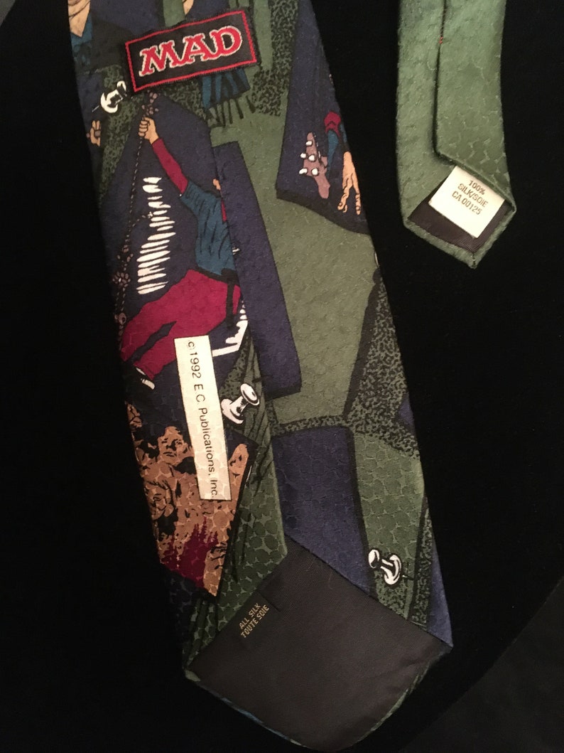 MAD TIE Silk Featuring Alfred E. Newman - Etsy