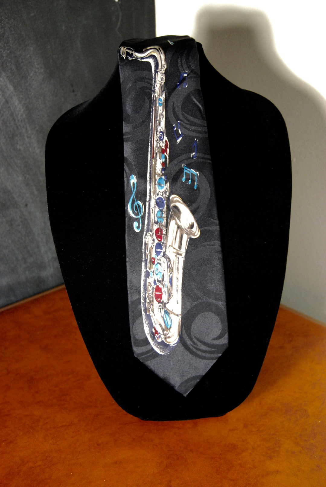 SAXOPHONE NECKTIE - Imported Silk - Made by Upbeat - Etsy