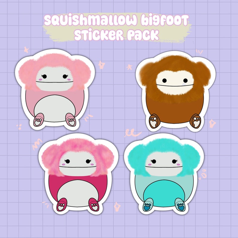 Squish Bigfoot Sticker Pack | Premium Vinyl, Waterproof Stickers ...
