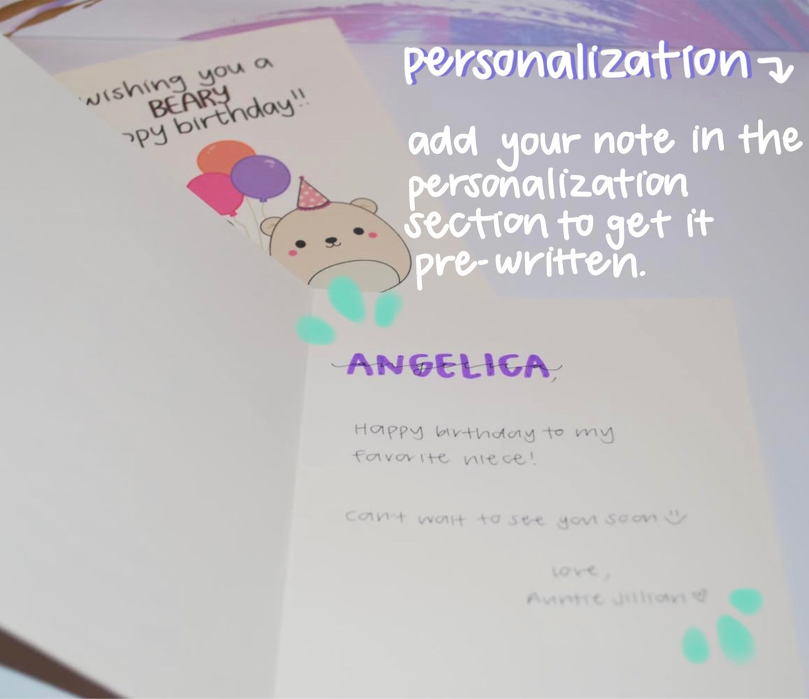 Squishmallow Birthday Cards Greeting Cards Personalized - Etsy
