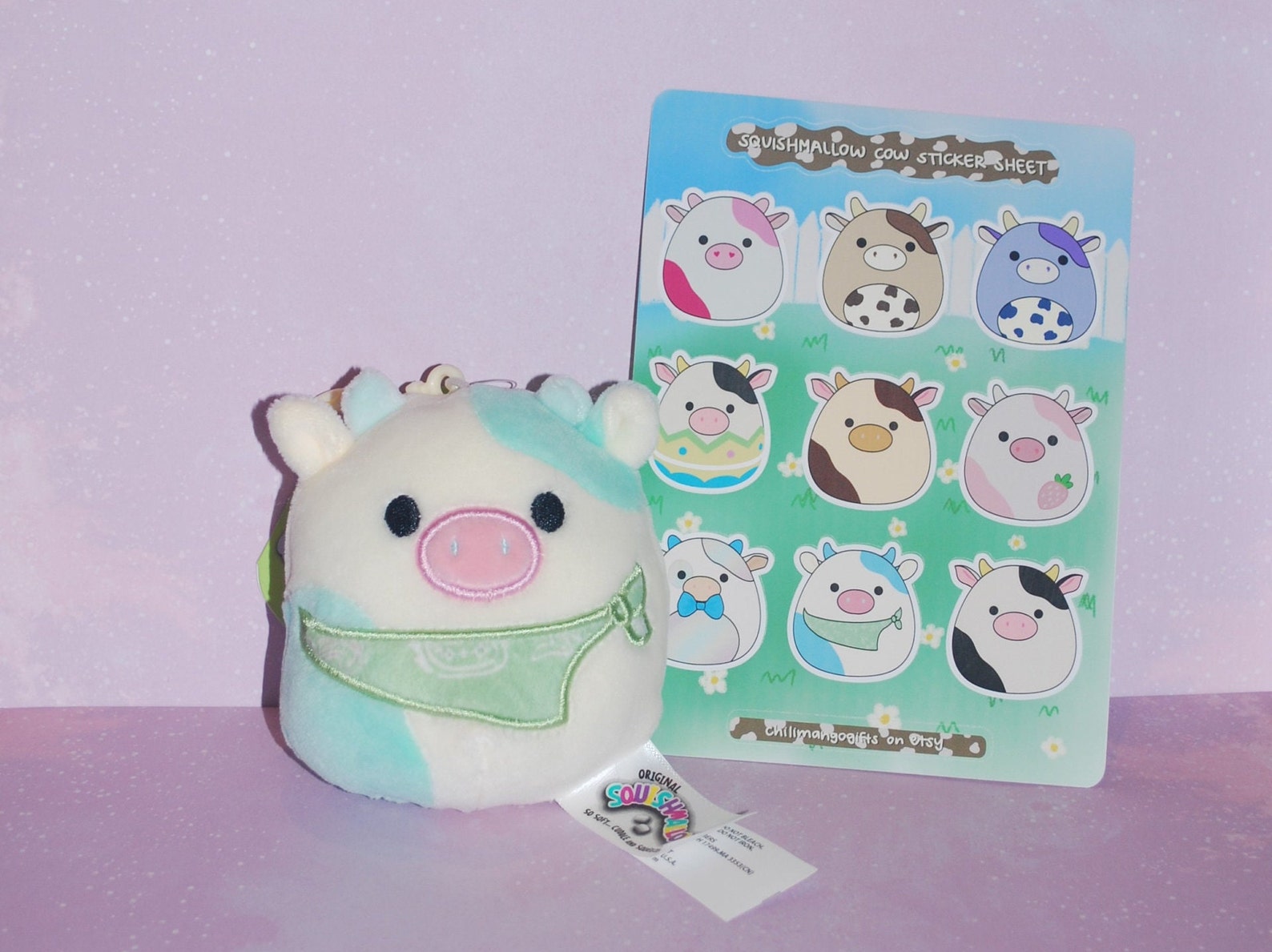 Squishmallow Cow Sticker Sheet Journal Stickers - Etsy