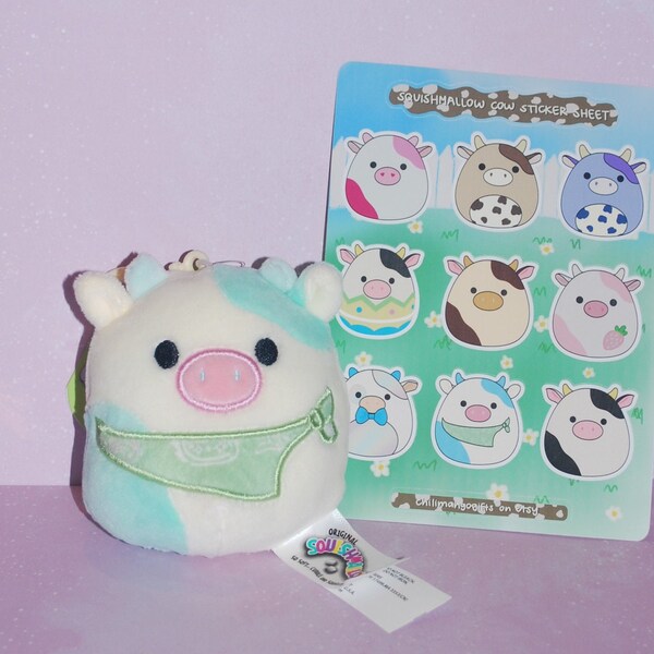 Squishmallow Cow Sticker - Etsy
