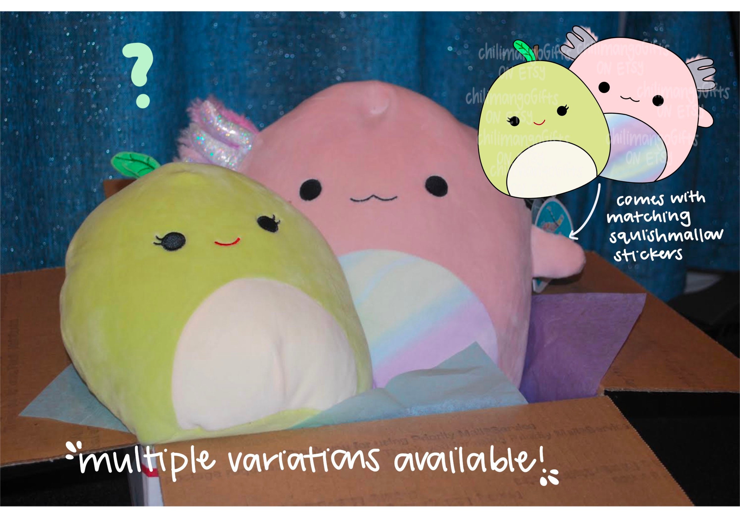 Squishmallow Mystery Box Gift Bundle With Stickers 8 Inch - Etsy