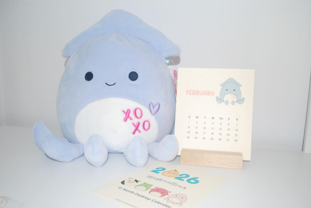 2026 Squishmallow Inspired Desk Calendar | Desktop Calendar, 12 Month ...