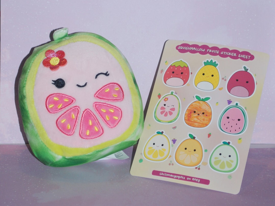 Squishmallow Fruits Sticker Sheet Journal Stickers, Squishmallow ...