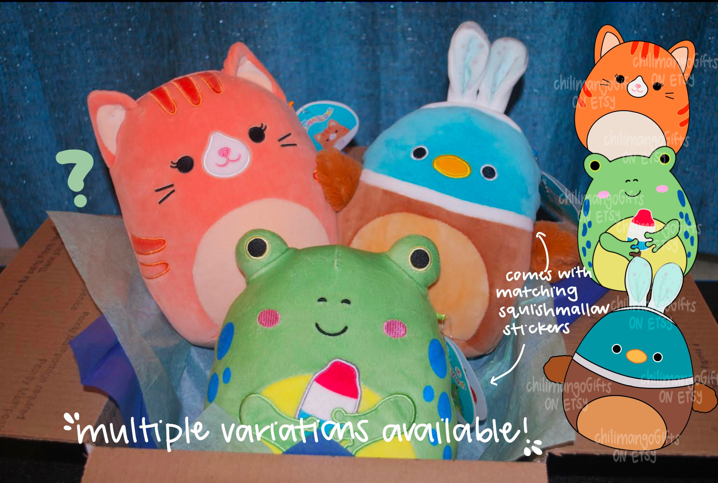 Squishmallow Mystery Box Gift Bundle With Stickers | Mystery ...