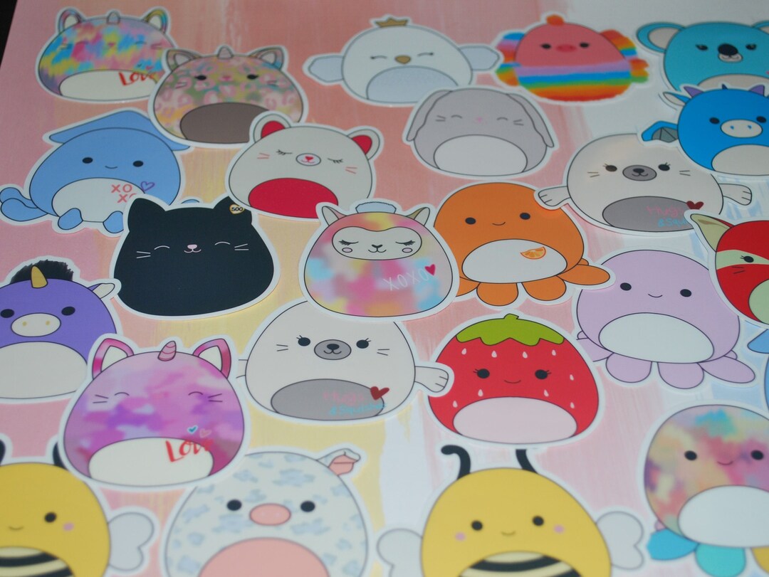90 Designs Customizable Squishmallow Sticker Premium Vinyl, Waterproof ...