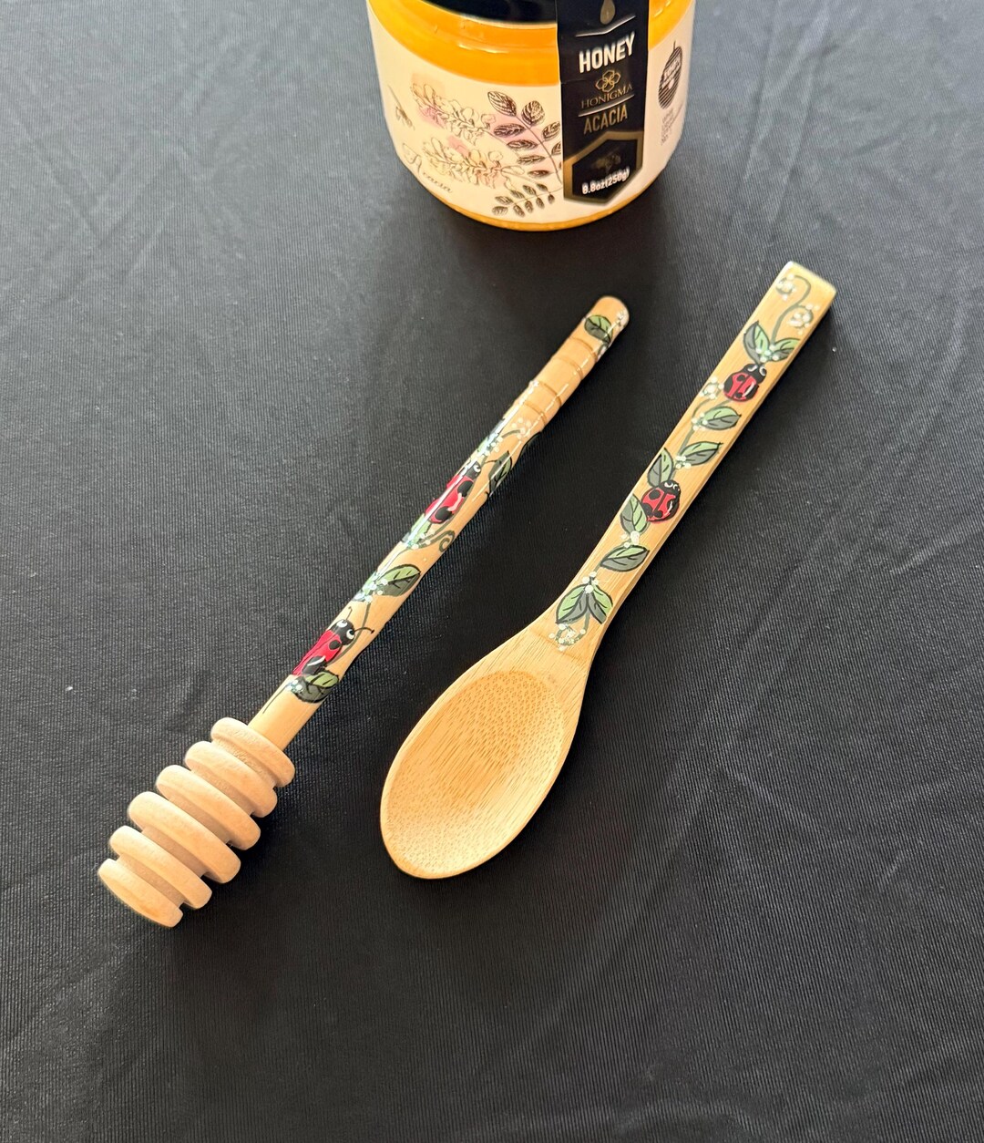 Hand Painted Lady Bug Honey Dipper Spoons - Etsy