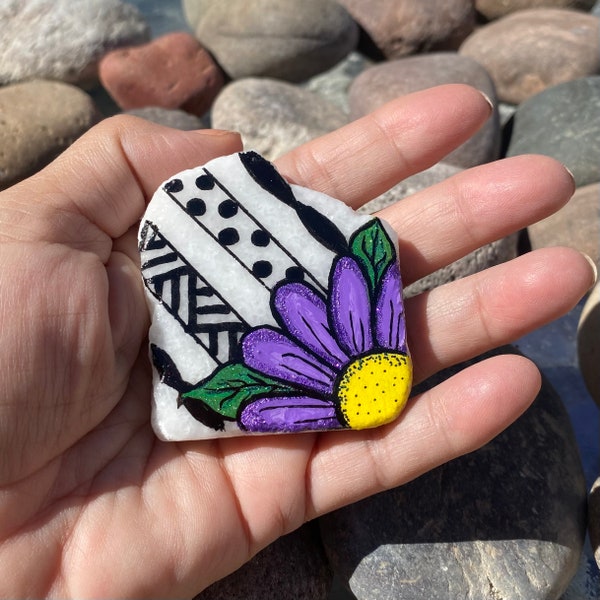 Painted Rocks With a Black Background - Etsy