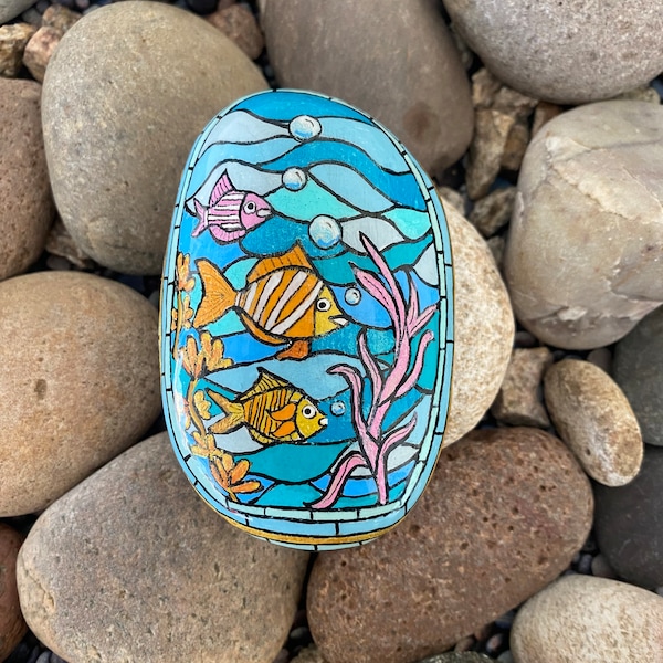 Fish Painted Rocks - Etsy