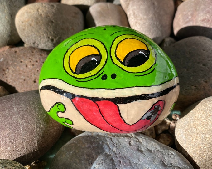 Painted Frog Rock - Etsy