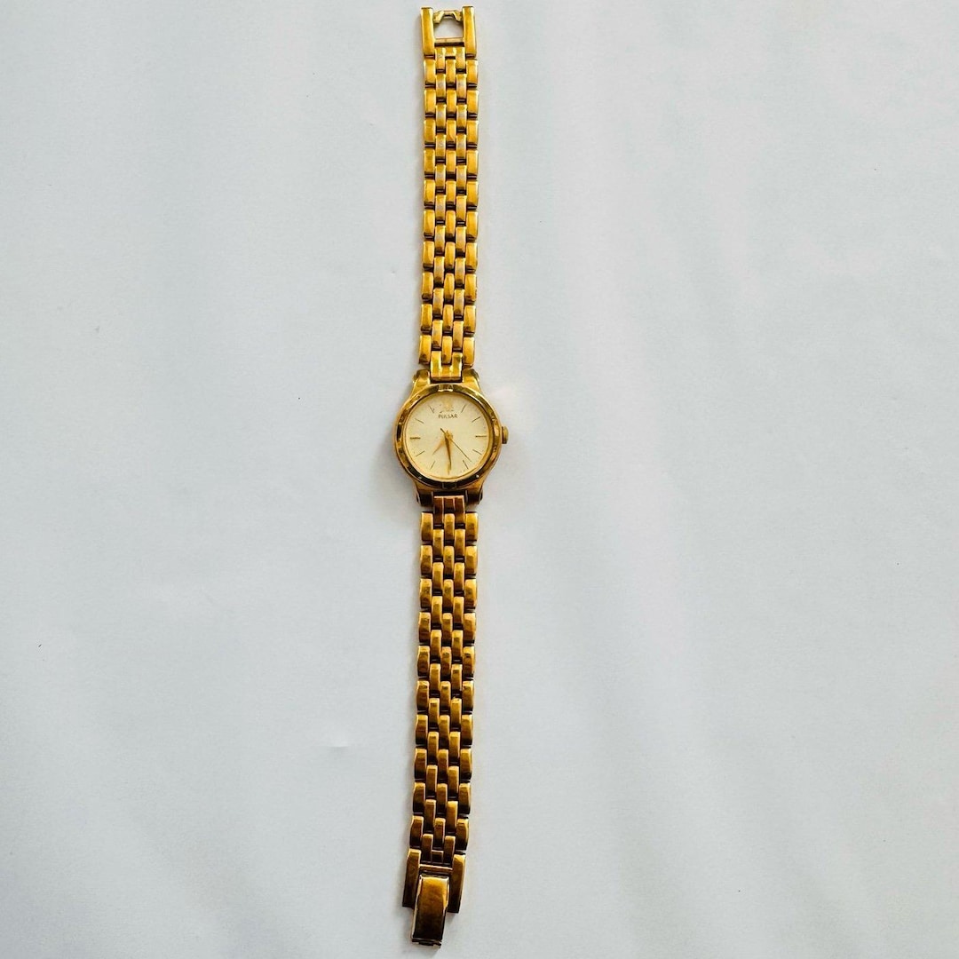 Vintage Pulsar Watch Women Gold Tone V811-X019 - Etsy
