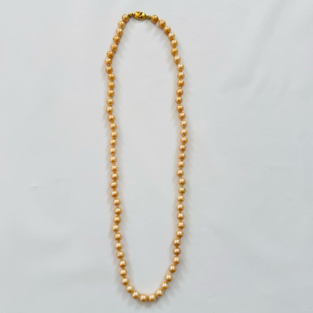 Vintage Monet Pearl and Gold Clasp, Necklace - Etsy