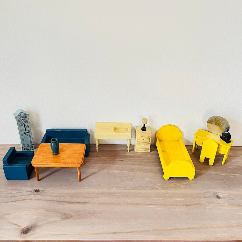 Strombecker Vintage Wooden Dollhouse Furniture - Etsy