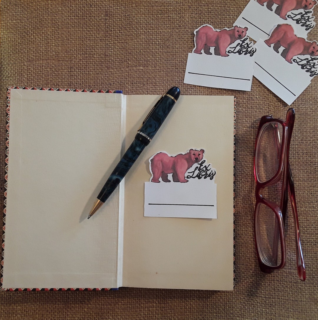 Bookplate, Bookplate Set, Bear Bookplates, Ex Libris - Etsy