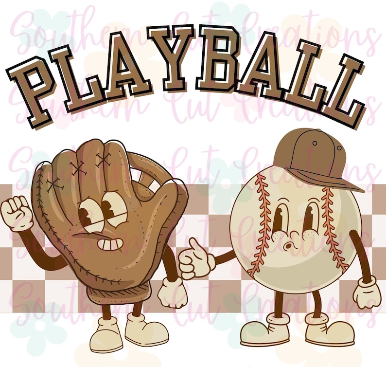 Playball Baseball PNG Download - Etsy