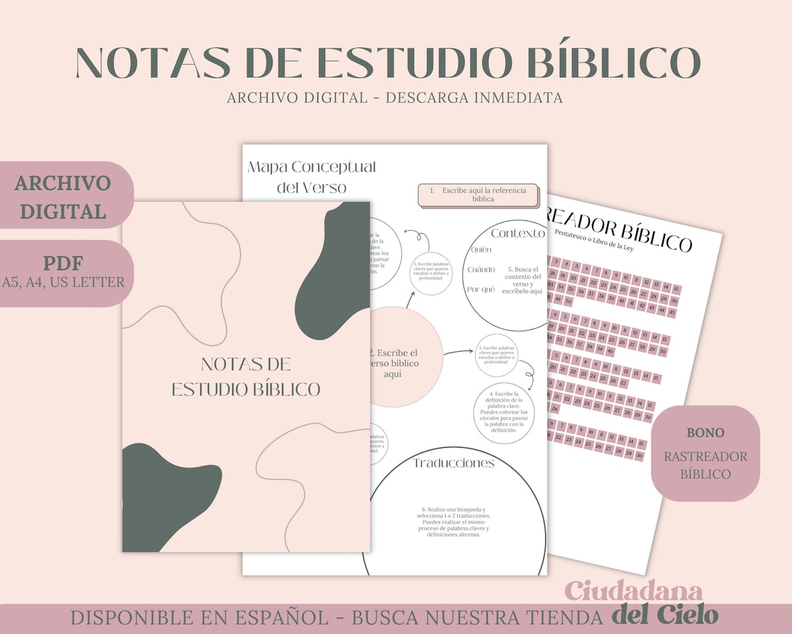 Bible Study Notes Printable, SOAP Method, Bible Verse Mapping, Faith ...